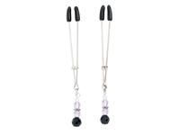 Purple Beaded Nipple Clamps With Tweezer Tip – Purple – Seductive Dreams